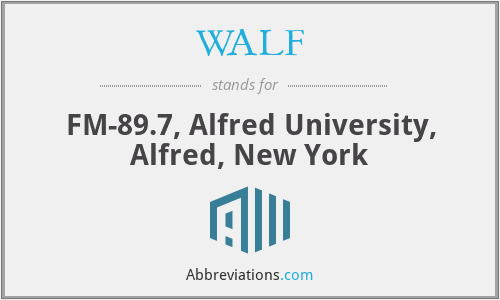 What does WALF stand for?