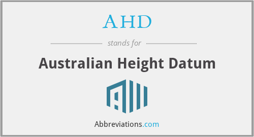 What does AHD stand for?