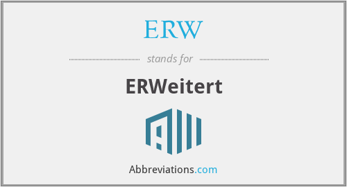 What does ERW stand for?