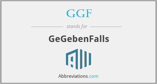What does GGF stand for?
