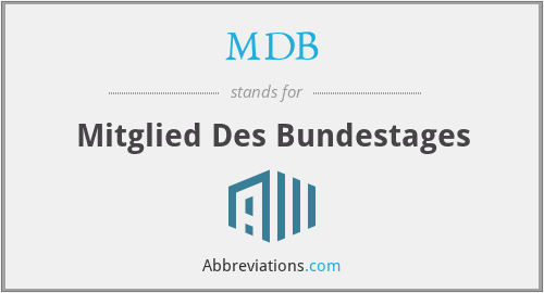 What does MDB stand for?