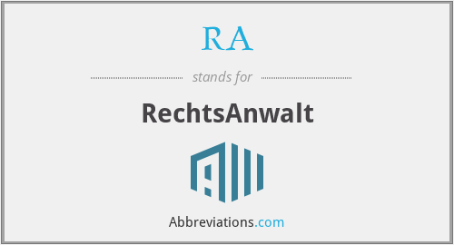 What does RA stand for?