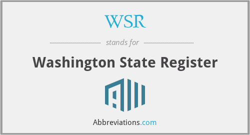 What does WSR stand for?