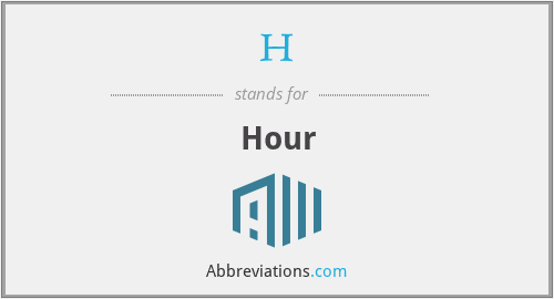 What is the abbreviation for hour?