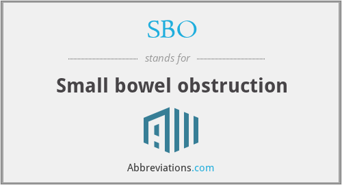 What does SBO stand for?