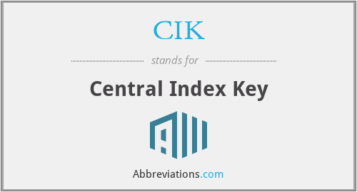 What does CIK stand for?