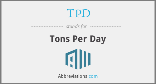 What does TPD stand for?
