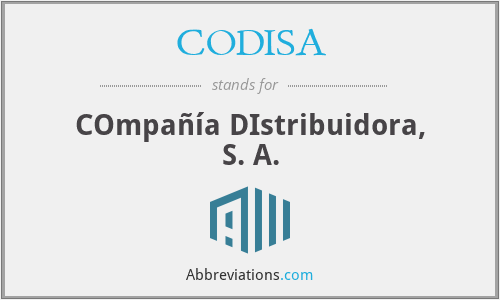 What does CODISA stand for?