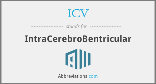 What does ICV stand for?
