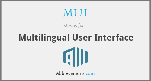 What does MUI stand for?