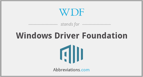 What does WDF stand for?