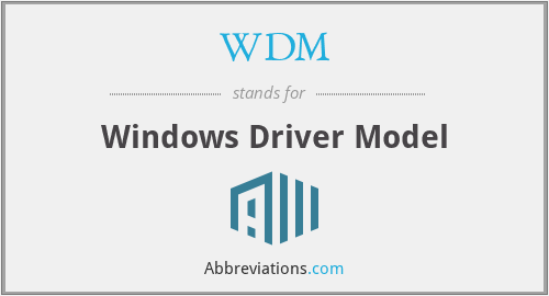WDM - Windows Driver Model