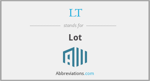 What is the abbreviation for Lot?