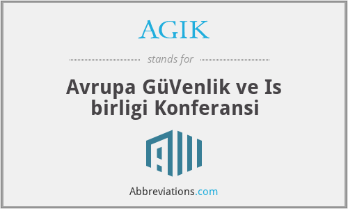 What does AGIK stand for?