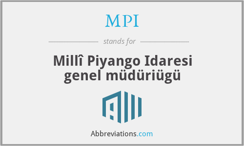 What does MPI stand for?