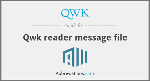 What does QWK stand for?