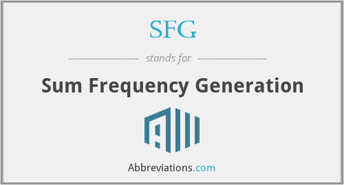 What does SFG stand for?