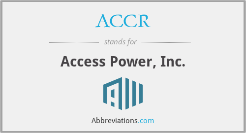 What does ACCR stand for?
