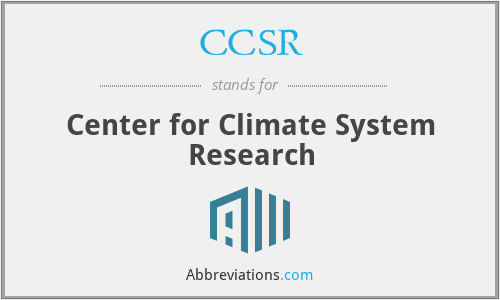 What does CCSR stand for?
