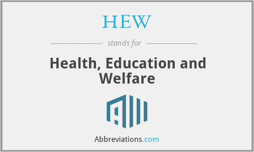 What does HEW stand for?