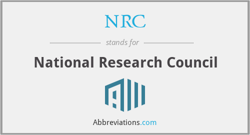 What does NRC stand for?