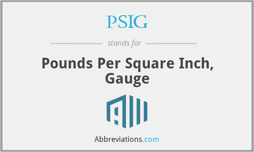 What does PSIG stand for?