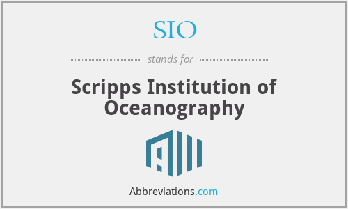 What does SIO stand for?