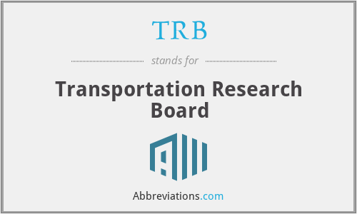 What does TRB stand for?