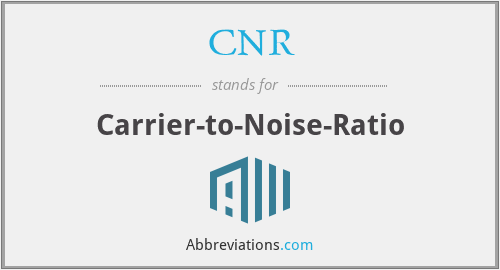 What does CNR stand for?