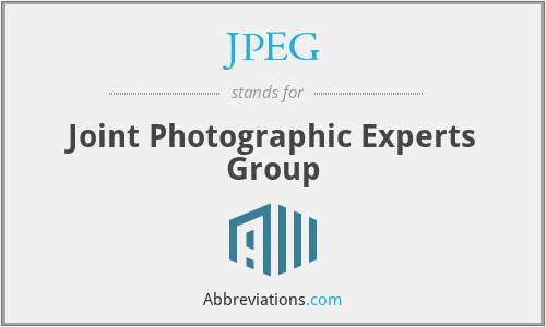 What does JPEG stand for?