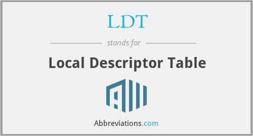 What does LDT stand for?