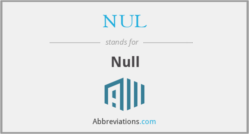 What does NUL stand for?
