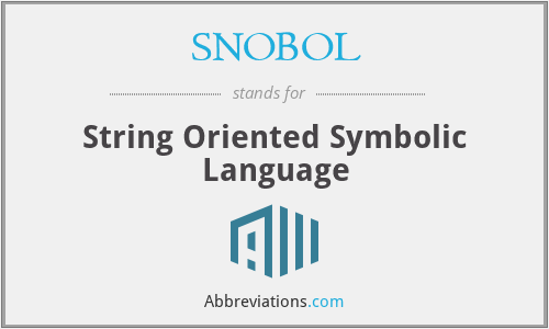 What does SNOBOL stand for?