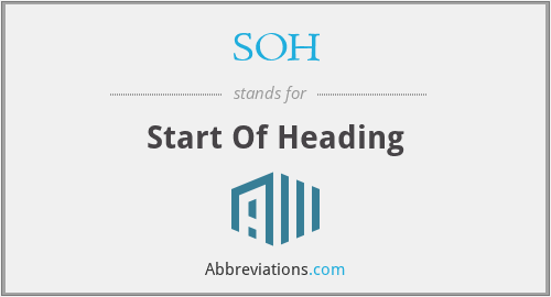 What does SOH stand for?
