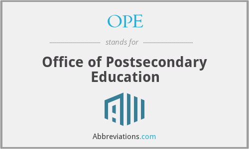 What does OPE stand for?