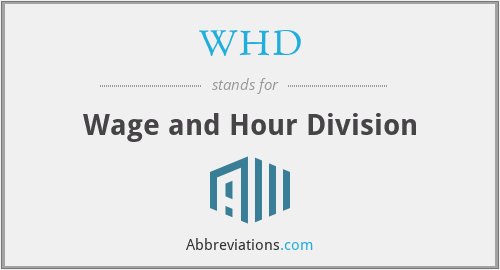What does WHD stand for?