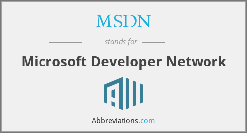 What does MSDN stand for?