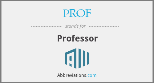 What is the abbreviation for professor?