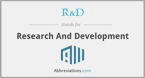 What is the abbreviation for Research and Development?