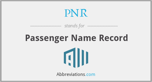 What does PNR stand for?
