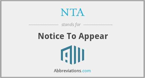 What does NTA stand for?