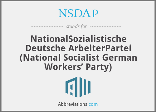 What does NSDAP stand for?