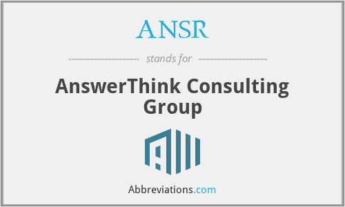 What does ANSR stand for?