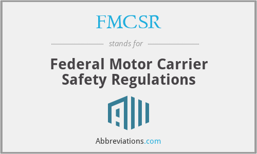 What does FMCSR stand for?