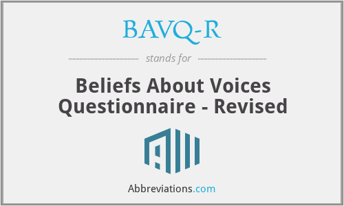 What does BAVQ-R stand for?