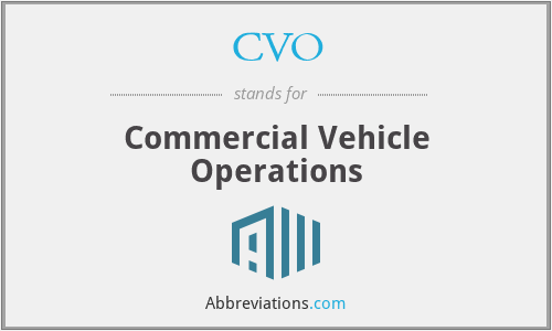What does CVO stand for?