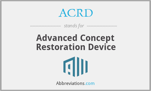 What does ACRD stand for?