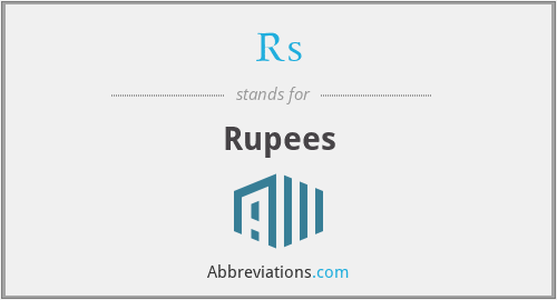 What is the abbreviation for rupees?