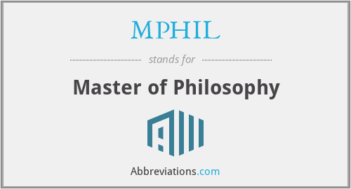 What does MPHIL stand for?