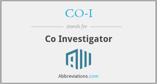 What does CO-I stand for?